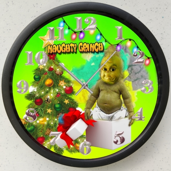 Baby grinch | Wall Decor | Naughty Grinch Clock | Poshmark